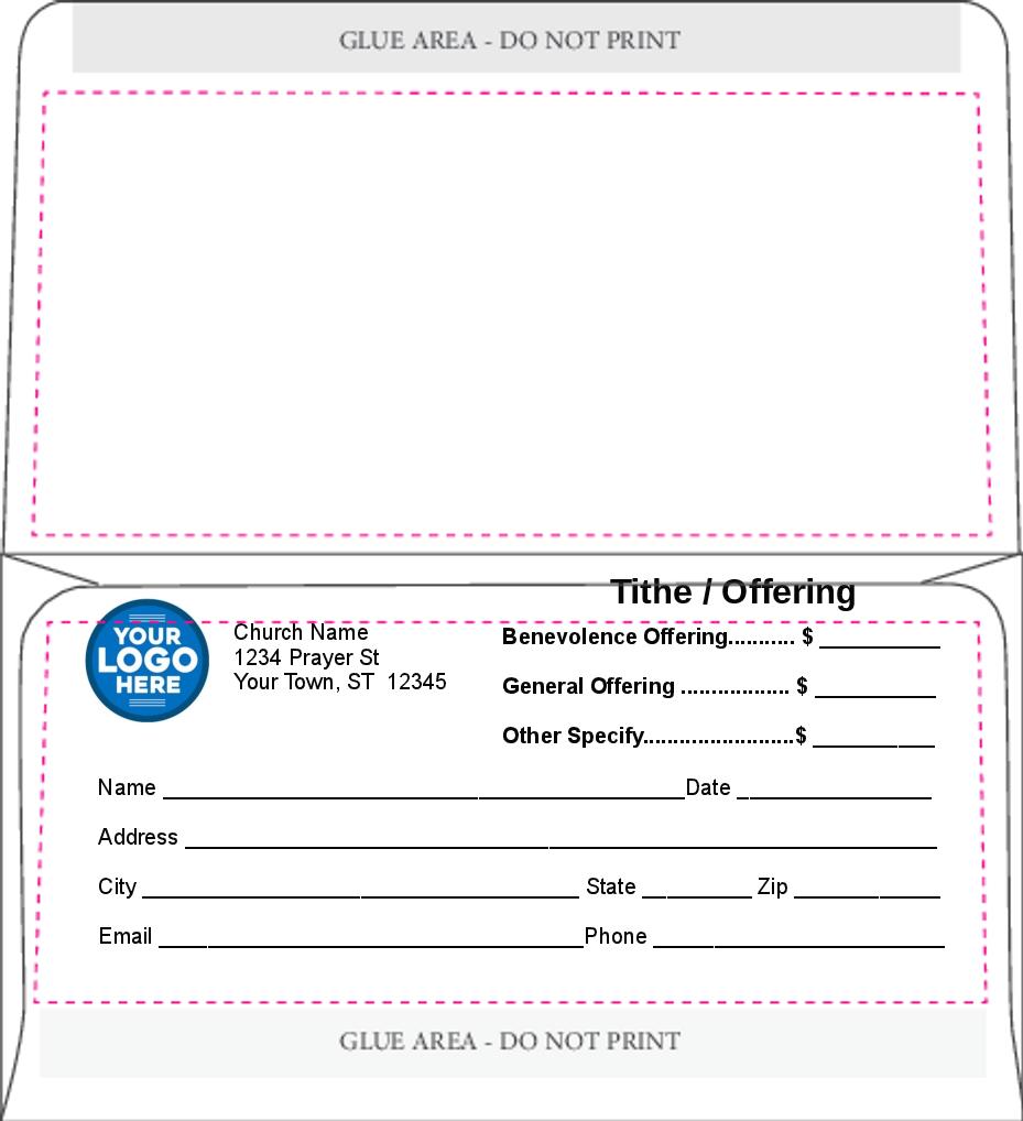 Remittance Envelope Templates | Donation & Tithing Designs | PrintLink